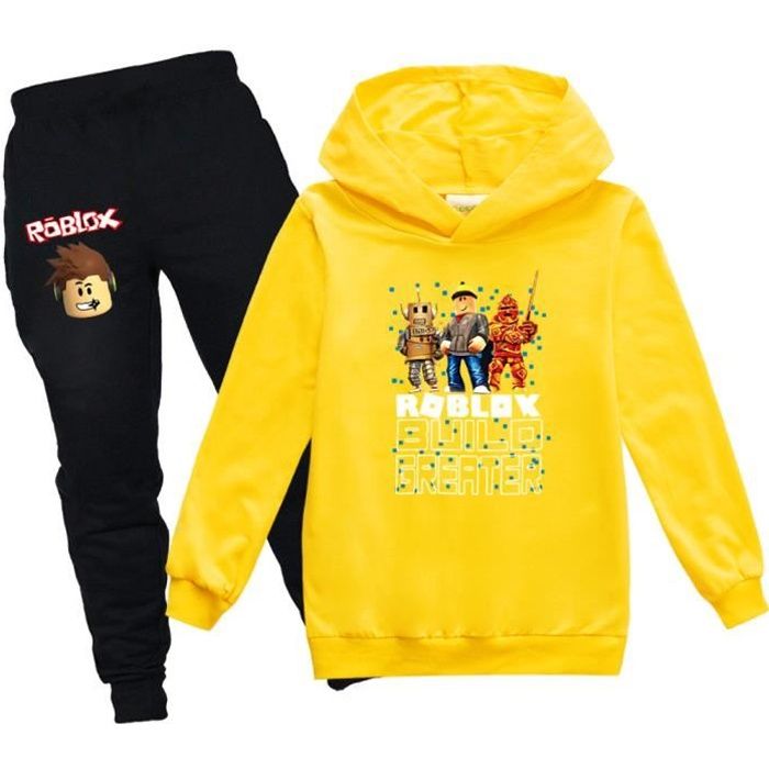 Ensemble Sweat à Capuche Garçon Roblox - Jaune - Manches Longues ...