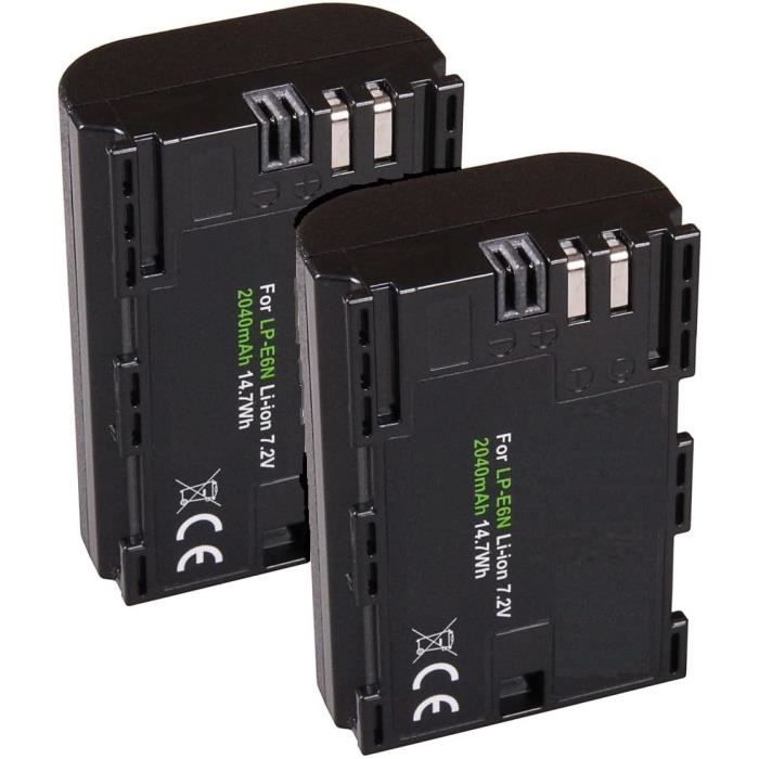 Lot De 2 Batteries Pour Canon Eos 90D 80D 70D 60D Compatible Avec Canon ...