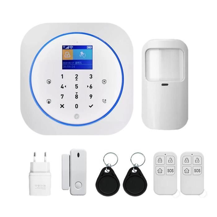 APP Smart Home GSM Anti-Theft Alarm Support SIM Card White EU Plug ...