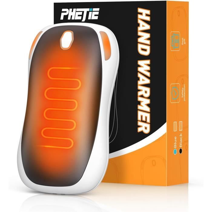 Chauffe Mains Rechargeable, PHEJIE Chaufferette Main Reutilisable USB ...
