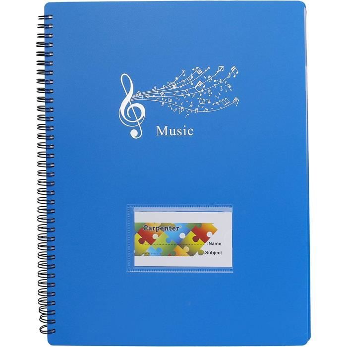 Dossier de rangement pour partitions de musique Format A4 40 pochettes ...