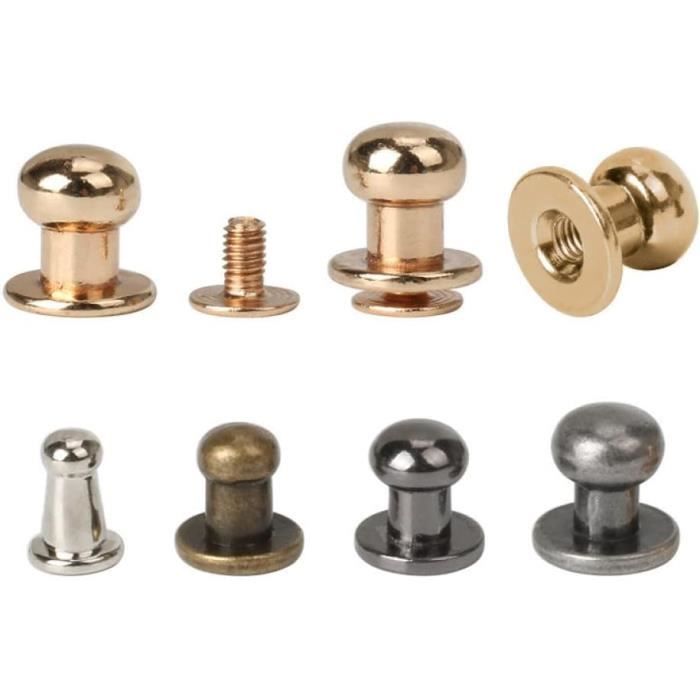 Vis De Reliure Chicago Bouton En Alliage Métallique Vis Rivets Goujons ...