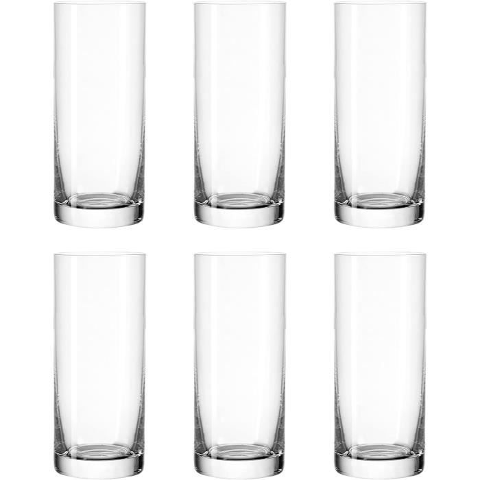 Easy+ 039616 Lot De 6 Verres À Eau, Droit En Verre, Passent Au Lave ...