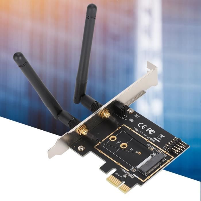 Carte adaptateur de module sans fil PCI-E vers NGFF M.2 WIFI Carte d'extension réseau KEY A-E ...