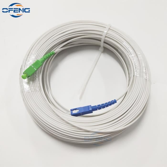 FC UPC à FC UPC-150M 2 En Acier 1 noyau FTTH D'intérieur De Fiber Optique Câble Cordon de ...
