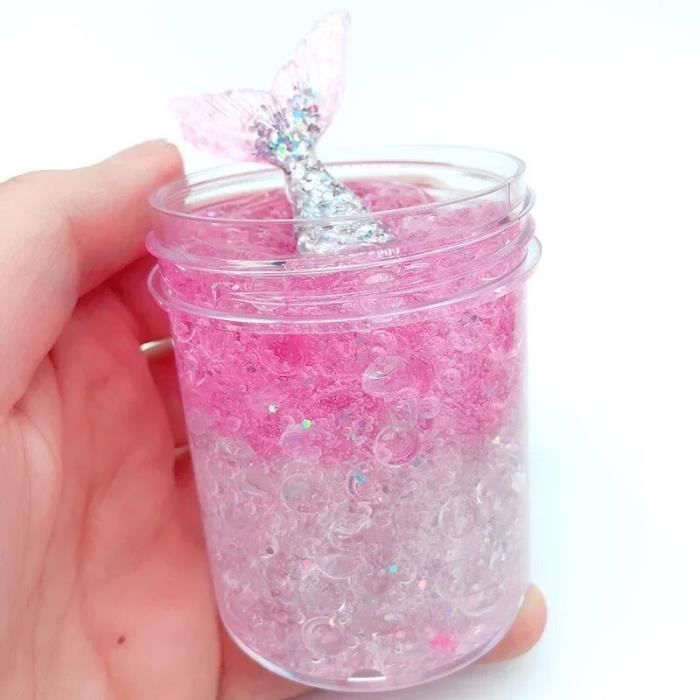 Rose Transparent-Kit de Slime en Clip de Sirène pour Enfant, 60ml ...