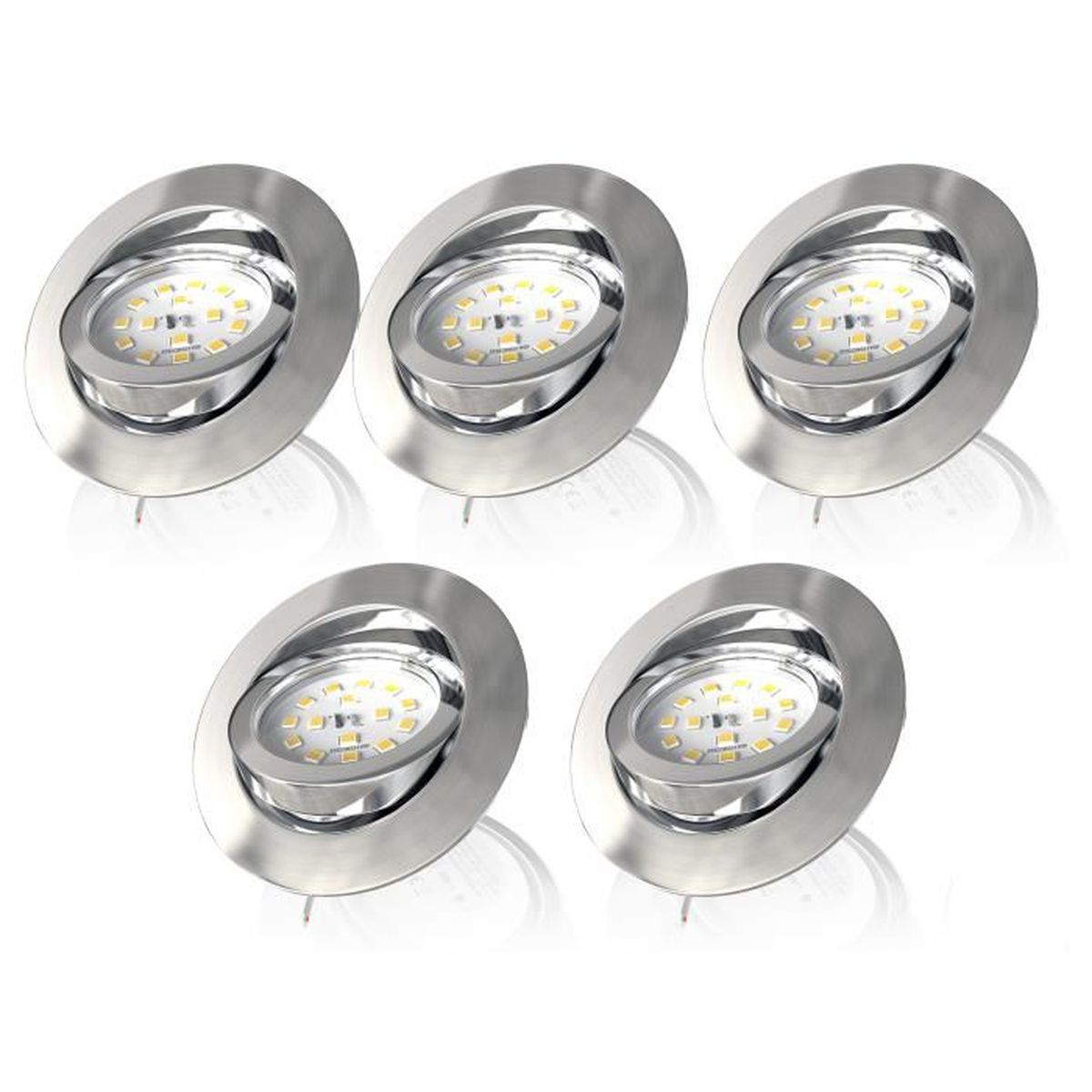 Lot De 5 Spots Led Encastrables Dimmables Ultra Plats Spots à Encastrer