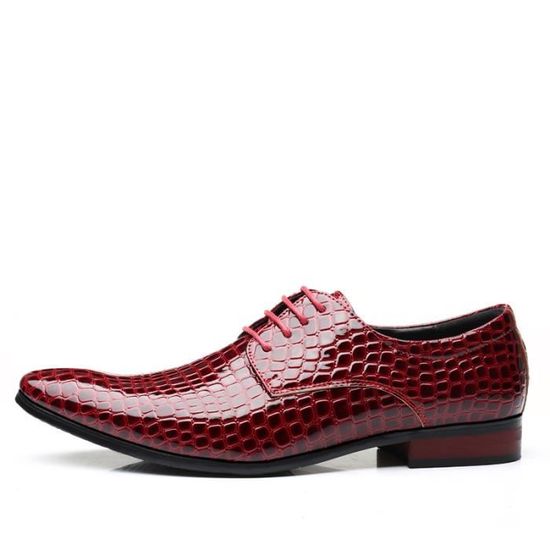 Chaussures habillées en cuir verni pour hommes, souliers de soirée à ...