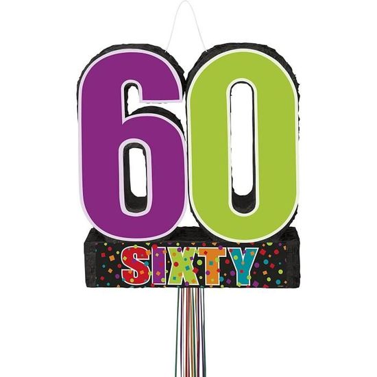 Birthday Cheer 60th Birthday Pinata, Pull String163 - Cdiscount Jeux ...