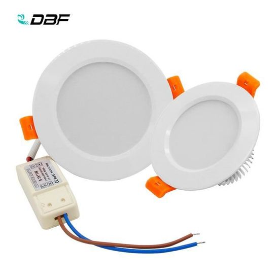 Downlight,Cold White-10W--DBF] nouveau plafonnier LED blanc encastrable à intensité réglable 5W ...