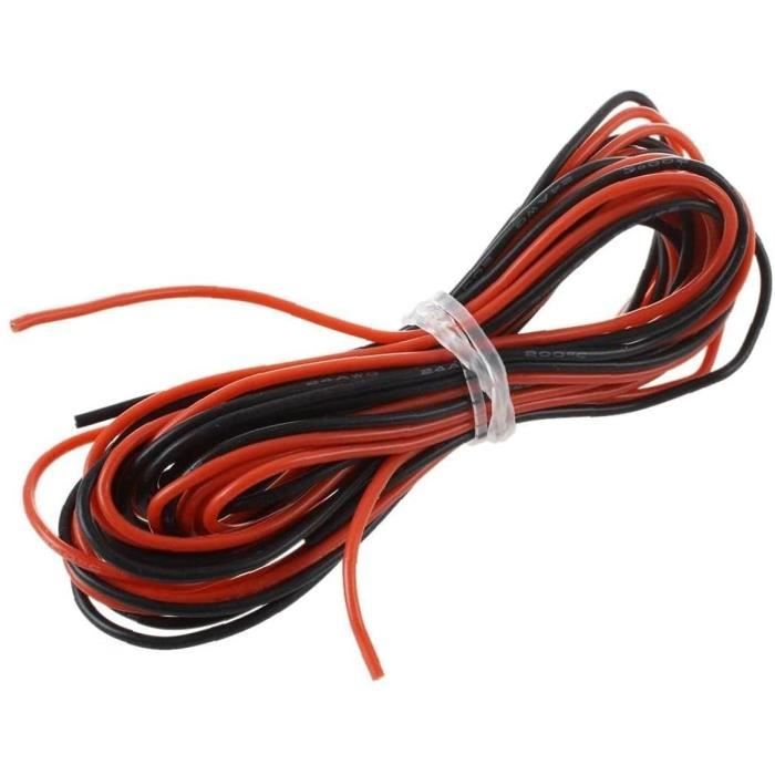 Silicone fil 3 mètres de calibre 24 awg caoutchouc de silicone fil ...