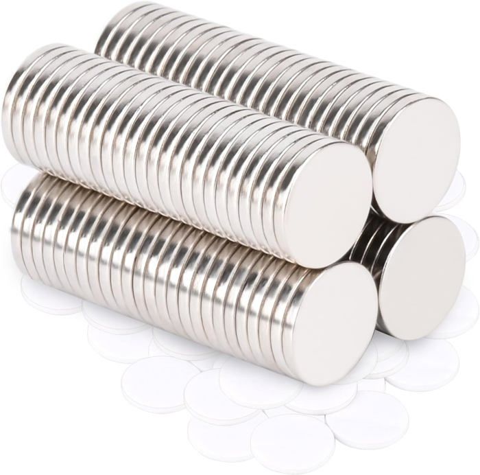 Lot De 100 Petits Aimants Ronds En Néodyme - 8 X 1 Mm - Pour Tableau D'Affichage, Tableau ...