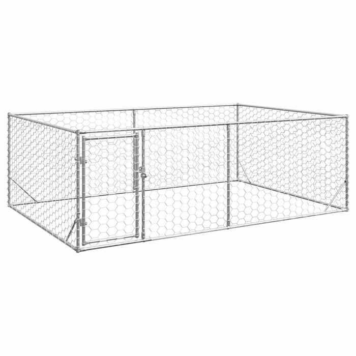 Argent Niche pour chien, cage polyvalente, pour extérieur, avec porte ...