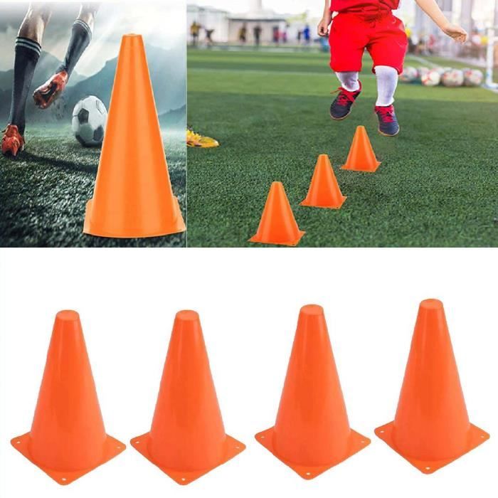 Plots Cône Borne Marquage - Multisport - Lot de 4 - Orange - 23 cm ...