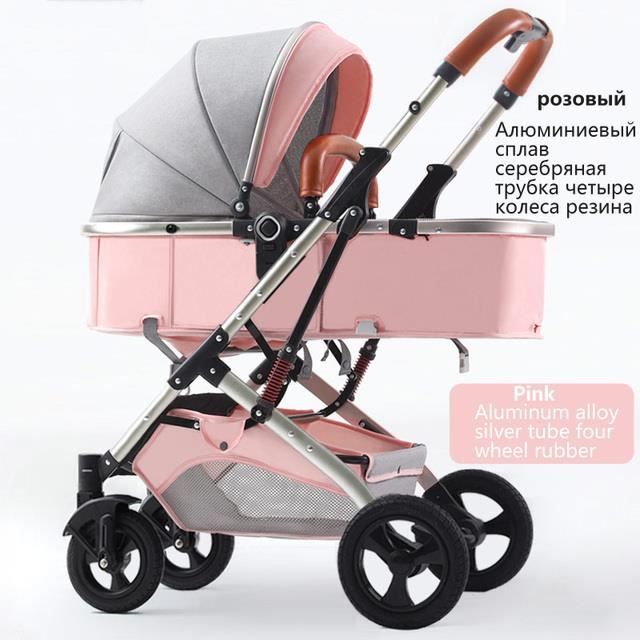 Poussette pliable ultra légère pour bébé 2 en 1 pour nouveau né avec ...