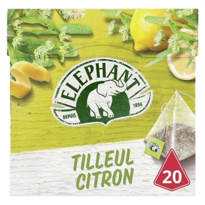 ELEPHANT - Infusion Tilleul Citron 28G - Lot De 4 - Cdiscount Au quotidien