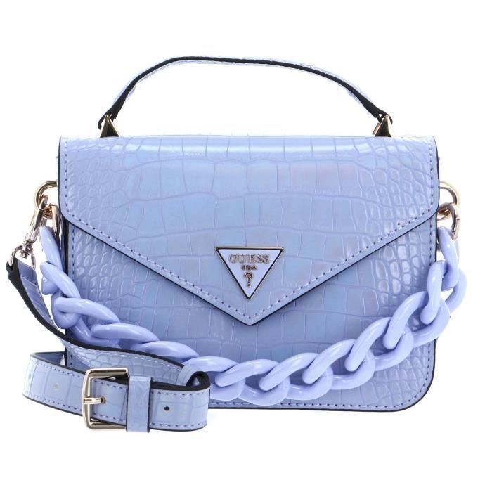 GUESS Corina Mini Top Handle Flap Lavender [214406] - sac à main sac a ...