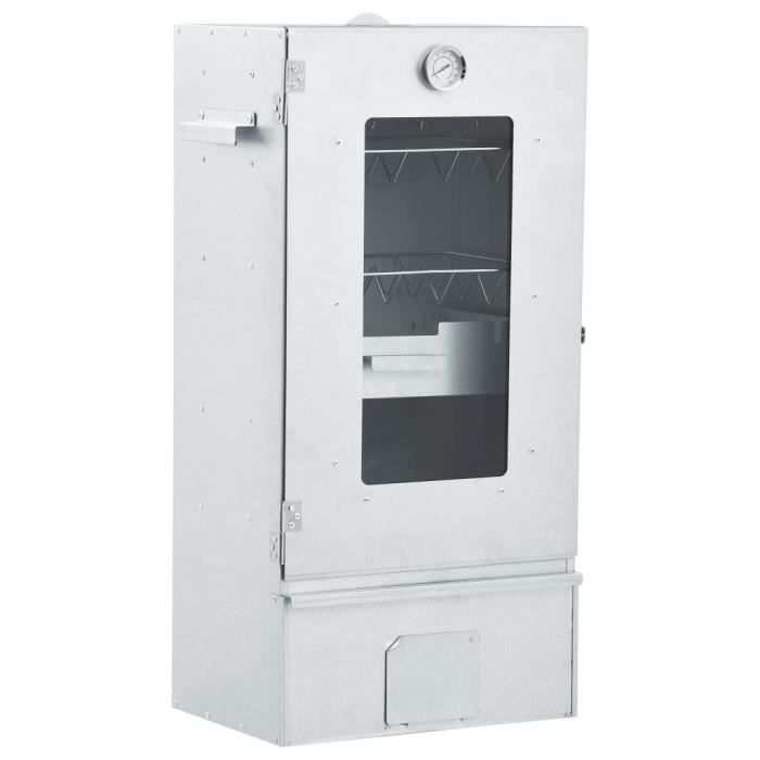 Fumoir de four à BBQ - Omabeta Moderne - Argent - Acier galvanisé - 44 ...