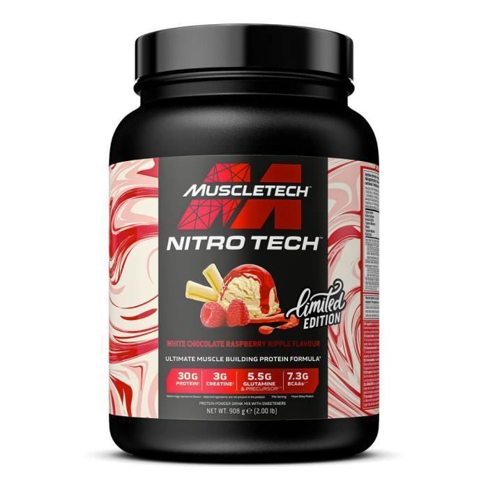 Whey isolate MuscleTech - Nitro-Tech - White Chocolate Raspberry Ripple ...