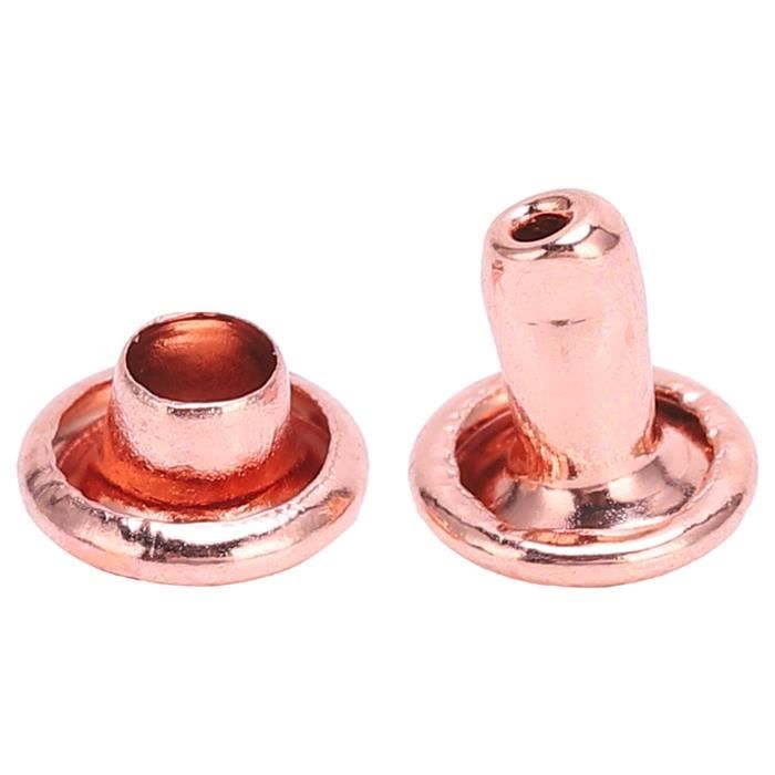 Rivets à double capuchon - MXZZAND - Or Rose - 100 pièces - Fer ...