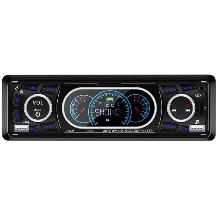 Lecteur MP3 Bluetooth Voiture SWM-8809, Radio FM Multifonction avec ...