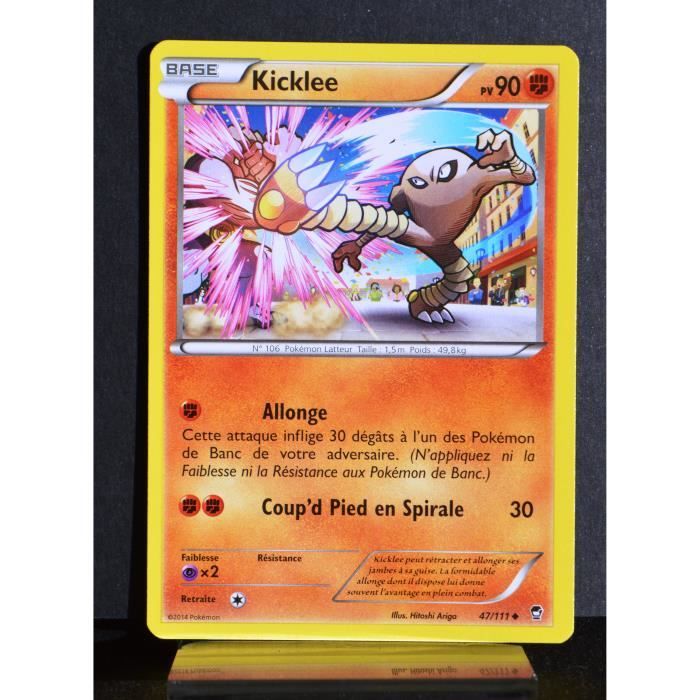 Carte Pokémon 47-111 Kicklee 90 PV XY03 Poings Furieux NEUF FR ...