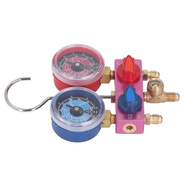Pwshymi Ensemble de manomètres de réfrigérant Mini manomètre de ...