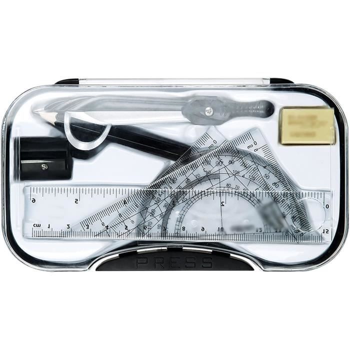 Kit de géométrie 7 PCS Protractor and Compass Set Compass for la ...
