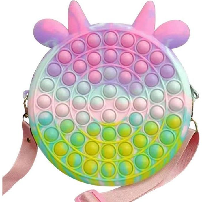 Sacoche Pop it Sac à bandoulière En Silicone Créatif Anti-Stress Jouets ...