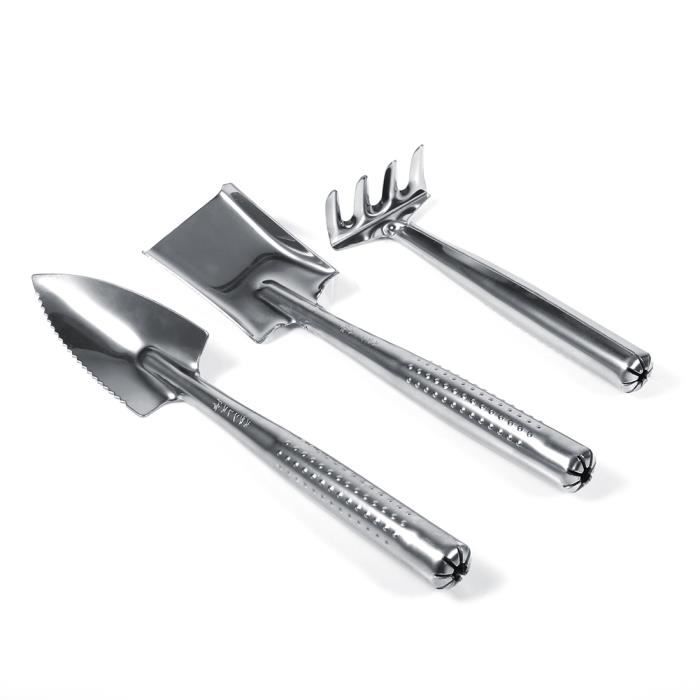 Tbest Râteau pelle à pelle 3x pelle bêche râteau mini outil de plante ...