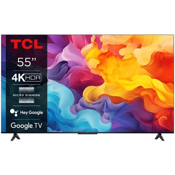 TV LED 4K 139 cm TCL 55V6B - Google TV - Game Master 2.0 - HDR10 - HDMI ...