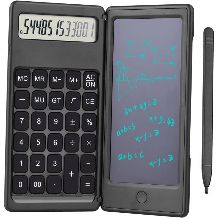 Tableau D'Écriture, Calculatrice Pliable Et Tablette D'Écriture Lcd 6 ...