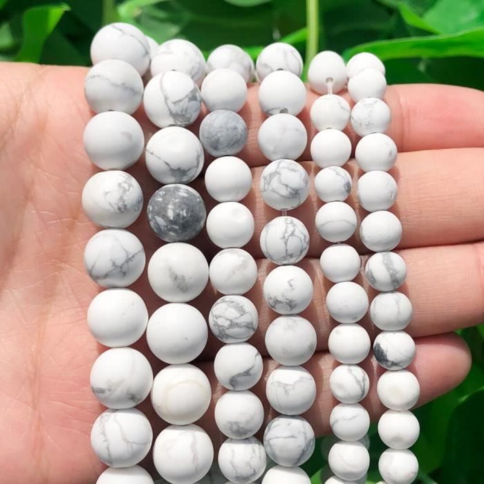 Perles de Coquillage Blanc pour,matte howlite-4mm 90pcs beads--Perles ...