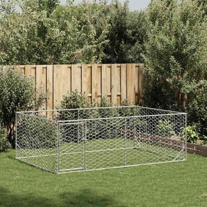 Argent Niche pour chien, cage polyvalente, pour extérieur, avec porte ...