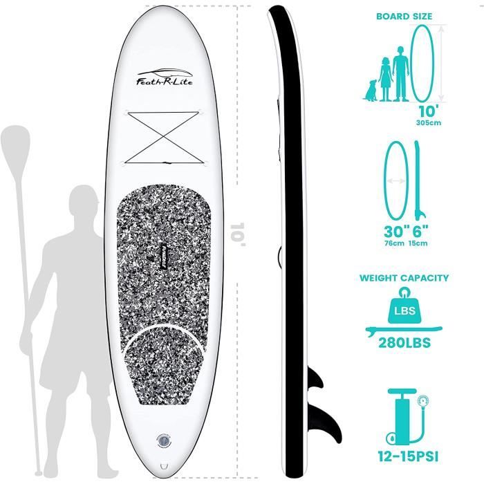 Planche de Stand Up Paddle Board Gonflable Ultra-Légère avec ...