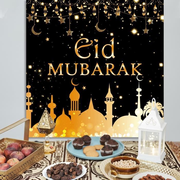 Eid Mubarak Ramadan Décoration Ballons Set, 70 Pièces Ballons en Or ...