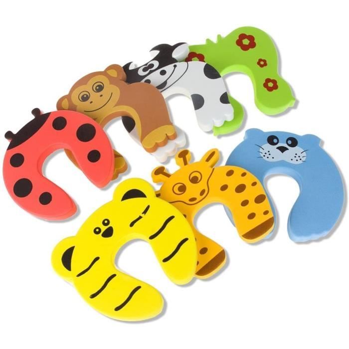 Bloque Porte - Sécurité Enfant - 7 pcs - Colorée - Protection Doigts ...