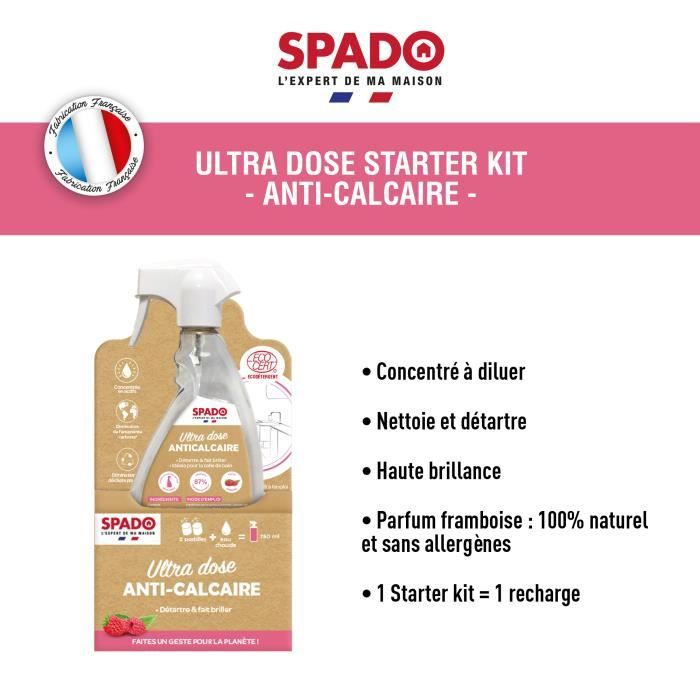 SPADO -Anti Calcaire -Nettoie & détartre -Kit recharge Ultra dose ...