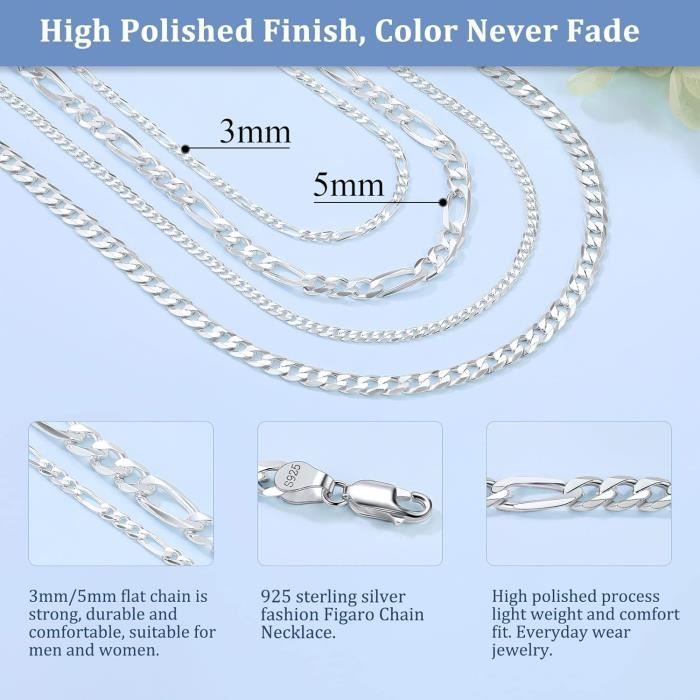 Chaîne En Argent 925 Chaine Alliance Homme Femme Fermoir Amélioré 36 ...