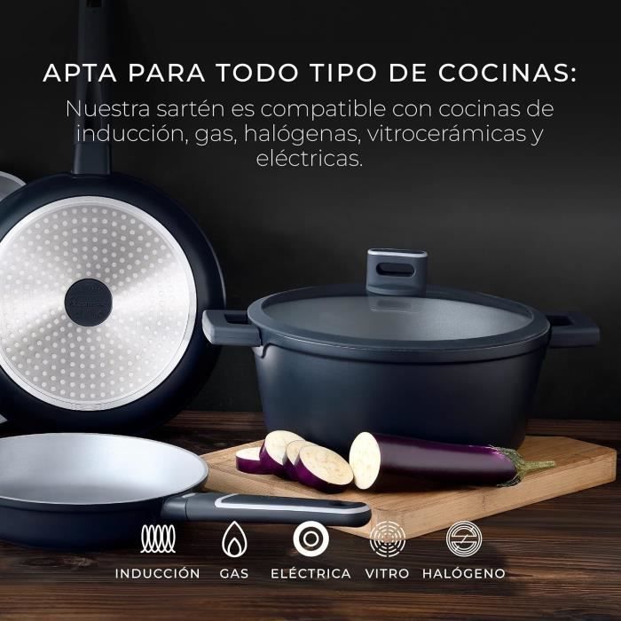 Indigo | Faitout De 20 X 10 Cm Avec Couvercle | Faitout Antiadhésif En ...