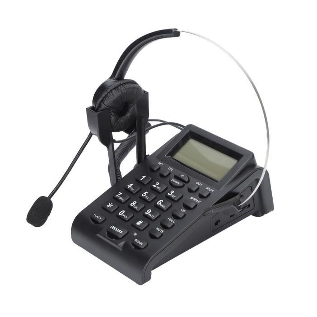 VBESTLIFE Téléphone avec casque Téléphone de centre d'appels HT900 avec ...