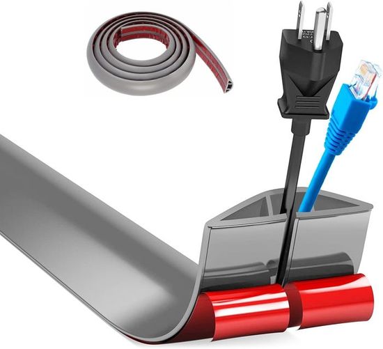 1M X 5Cm Cache Cable Sol, Petit Canal De Câble Flexible, Goulotte Passe ...