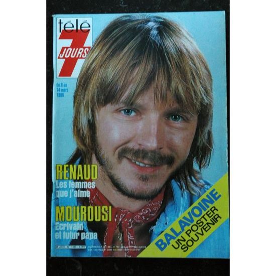 Photographie - Télé 7 Jours 1345 1986 COVER RENAUD + 2 pages MOUROUSI DANIEL BALAVOINE poster ...