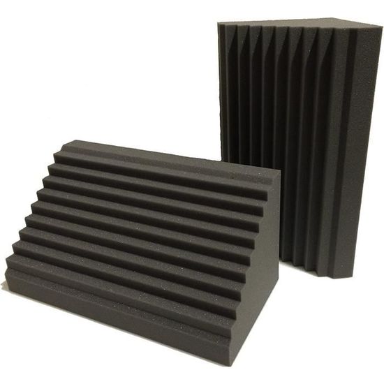 Wedge Bass Trap Lot de 2 éléments en mousse pour isolation acoustique ...