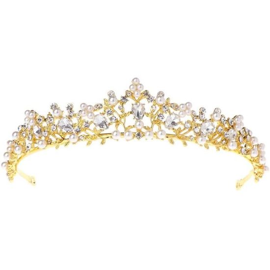 Gjyia Perle Couronne Mariée Mariage Diadème Princesse Bijoux Femmes De ...