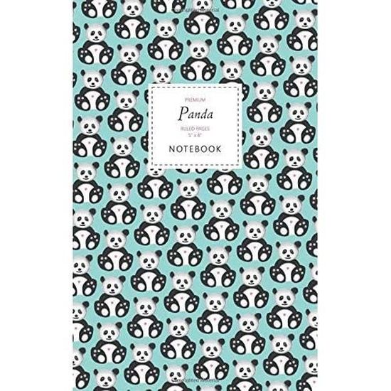 Panda Notebook - Ruled Pages - 5x8 - Premium: (Sky Blue Edition) Fun ...