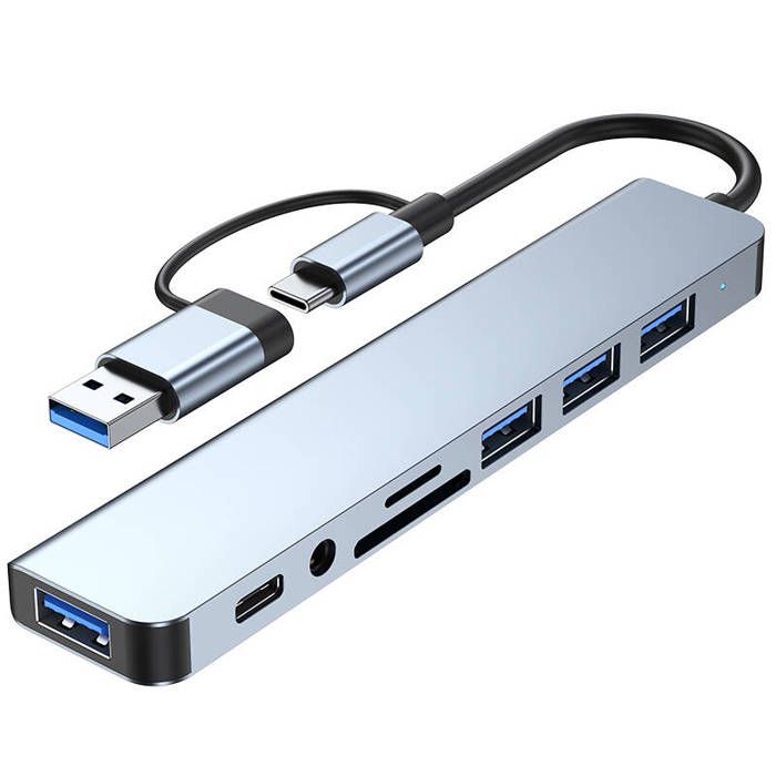 HUB USB Type-C Extender Adapteur Marque HAGAETHI 8 en 1 USB SD TF pour ...