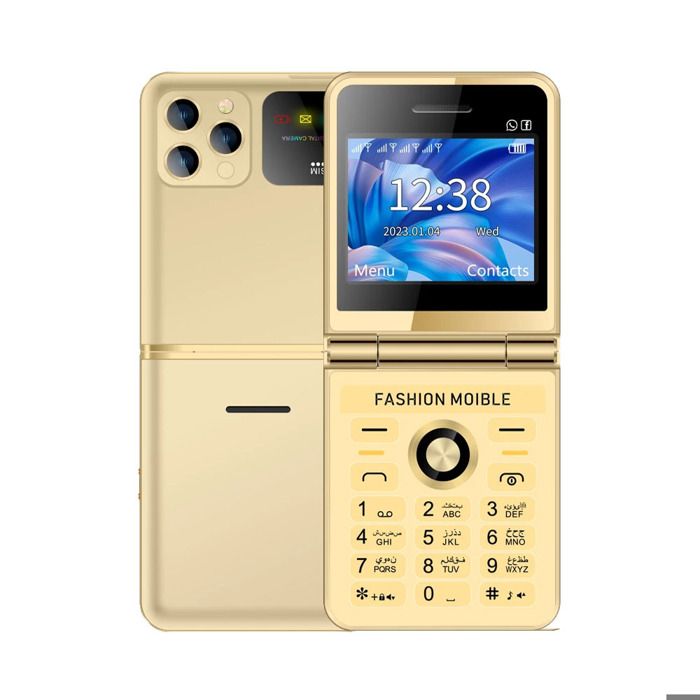 P20 2G Réseau Flip Phone 2,4 pouces HD écran 4 carte SIM FM Bluetooth lampe de poche ...