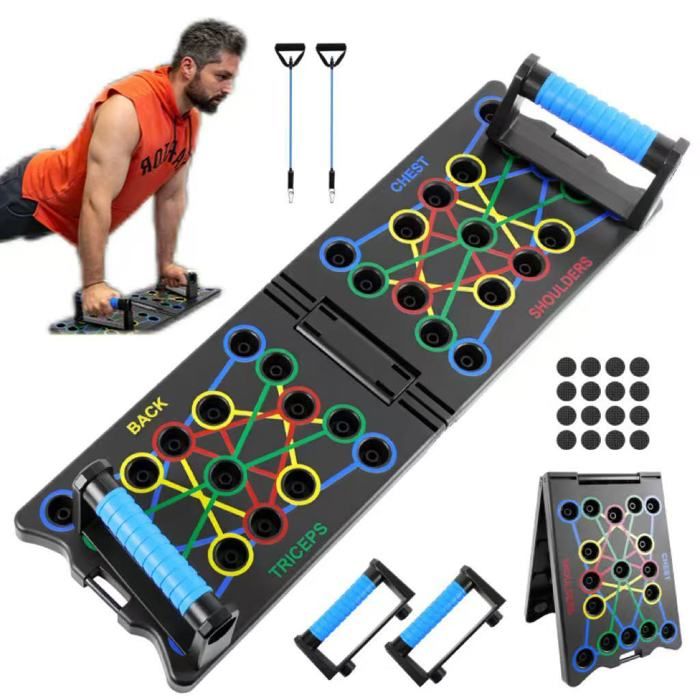 Planche push-up pliable, utilisée pour exercer efficacement le haut du ...
