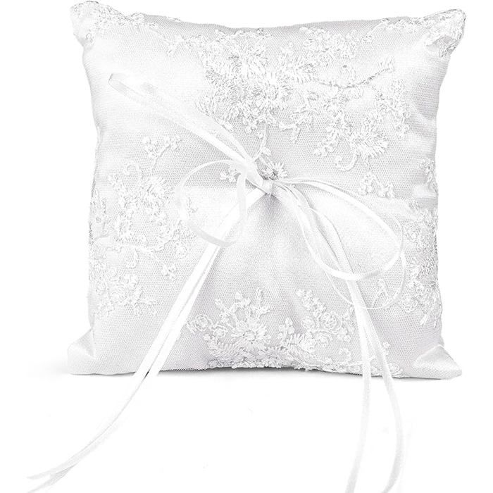 Coussin Alliance Mariage, Porte Alliance Mariage 15x15cm Blanc Oreiller ...